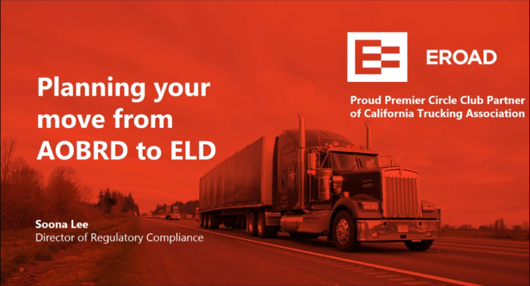 Webinar Planning your move from AOBRD to ELD | EROAD USA